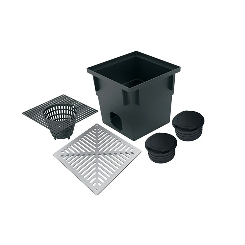 RELN Catch Basin Kit 13" Aluminum Grate & Fittings - Livingstone Outdoor