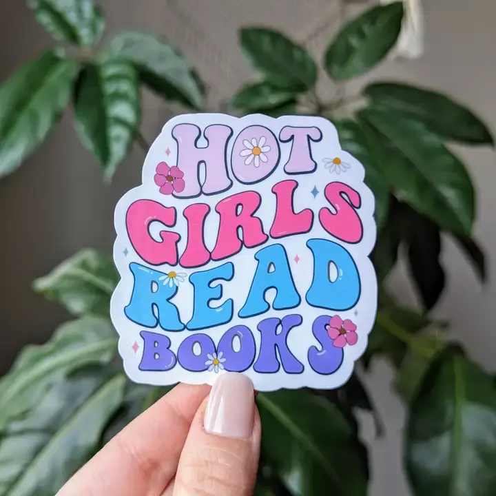 Hot Girls Read Books Vinyl Sticker - Livingstone Outdoor