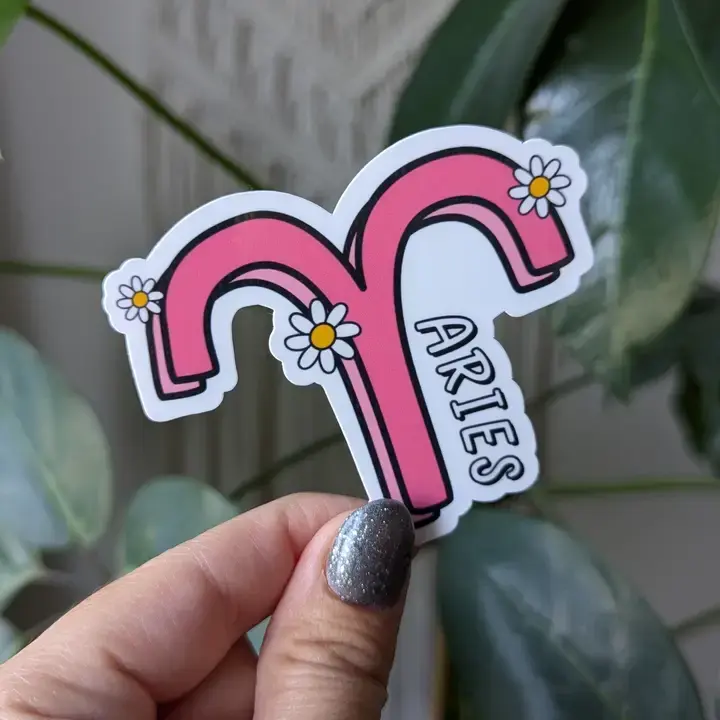 Moonlit Creations Aries Zodiac Sign Vinyl Sticker - Livingstone Outdoor
