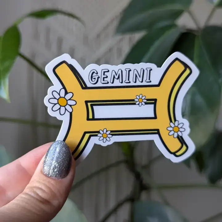 Moonlit Creations Gemini Zodiac Sign Vinyl Sticker - Livingstone Outdoor