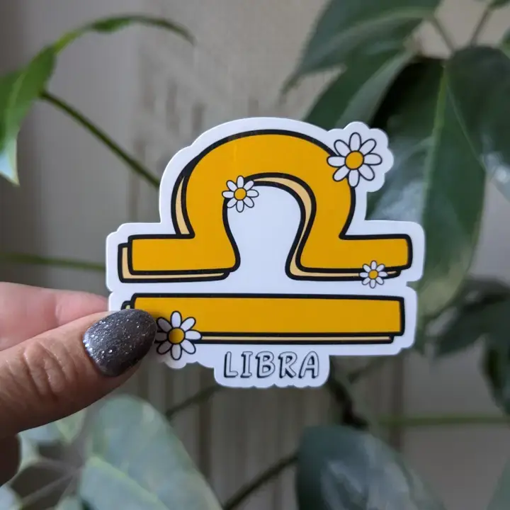 Moonlit Creations Libra Zodiac Sign Vinyl Sticker - Livingstone Outdoor