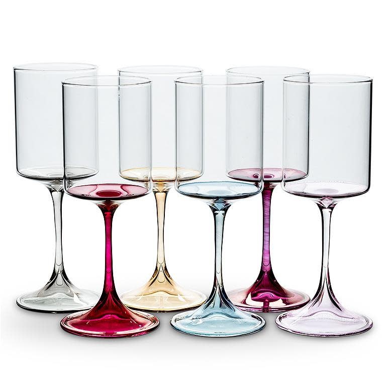 Abbott Collection Slender Wine Glass Asst. Colors - Livingstone Outdoor