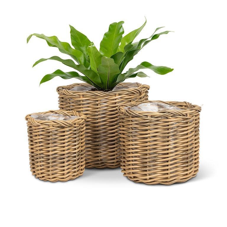 Abbott Collection Round Deep Planters Small - Livingstone Outdoor