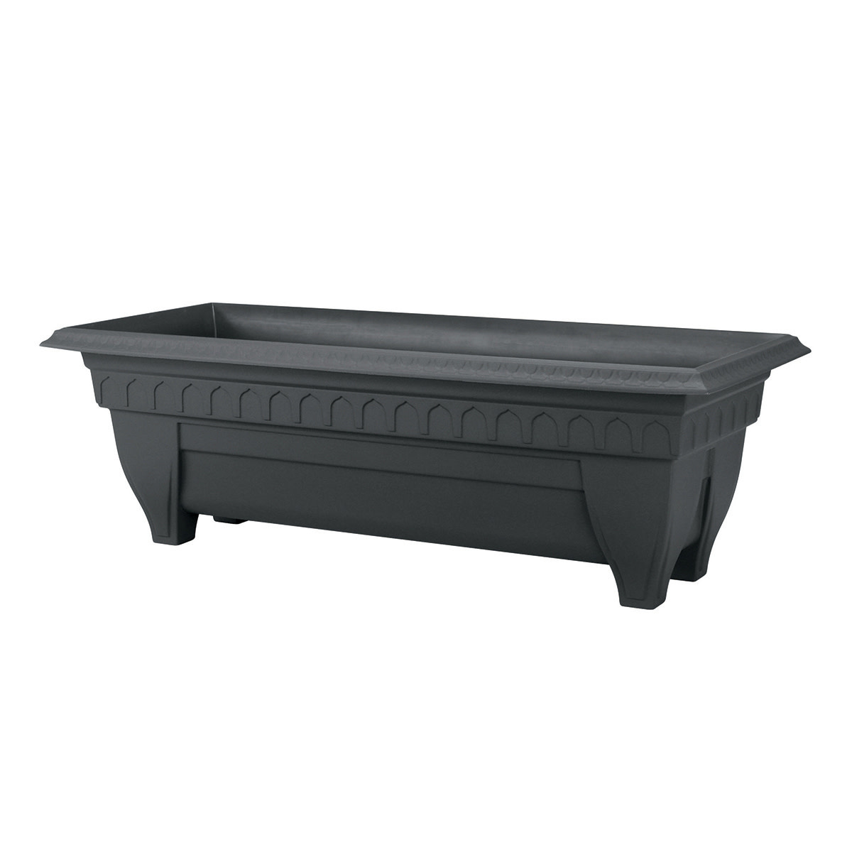 AZURA 27" Rectangular Patio Planter Black - Livingstone Outdoor