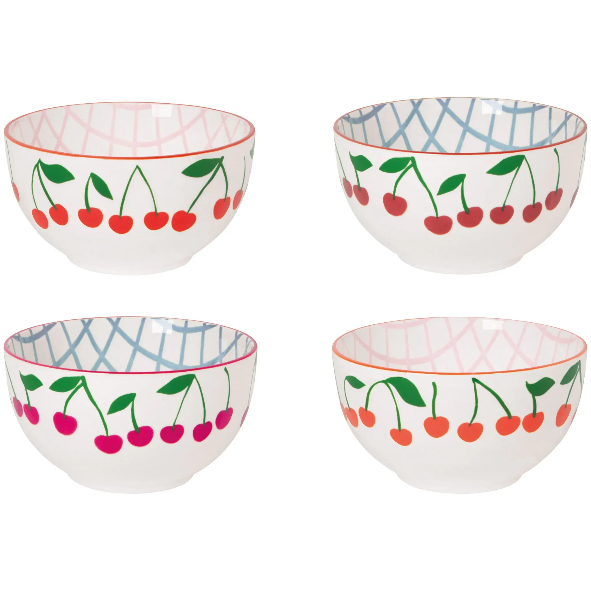 Very Cherry Bowls Set of 4 Assorted - Livingstone Outdoor