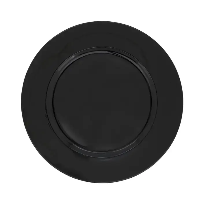 Saro Lifestyle Classic Design Charger Plate - Black - Livingstone Outdoor