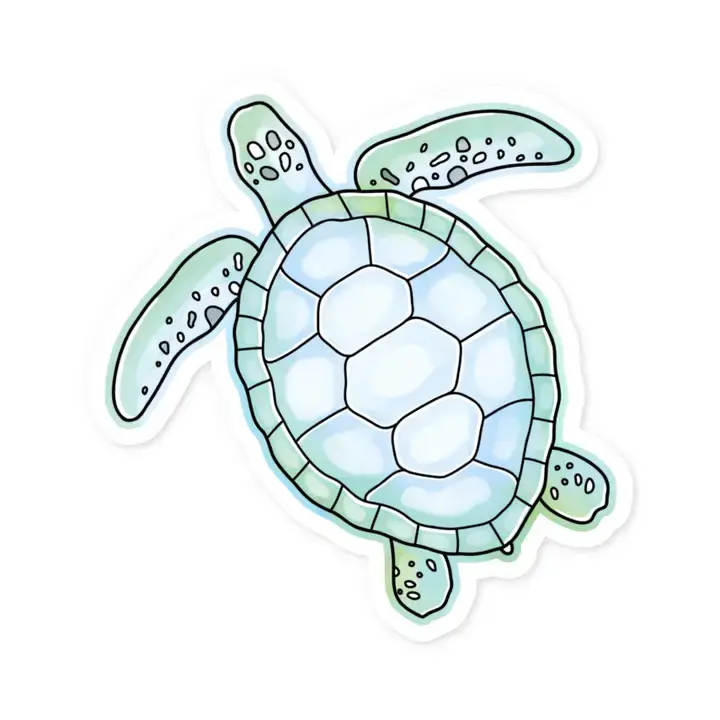 Sea Turtle Vinyl Sticker - Livingstone Outdoor