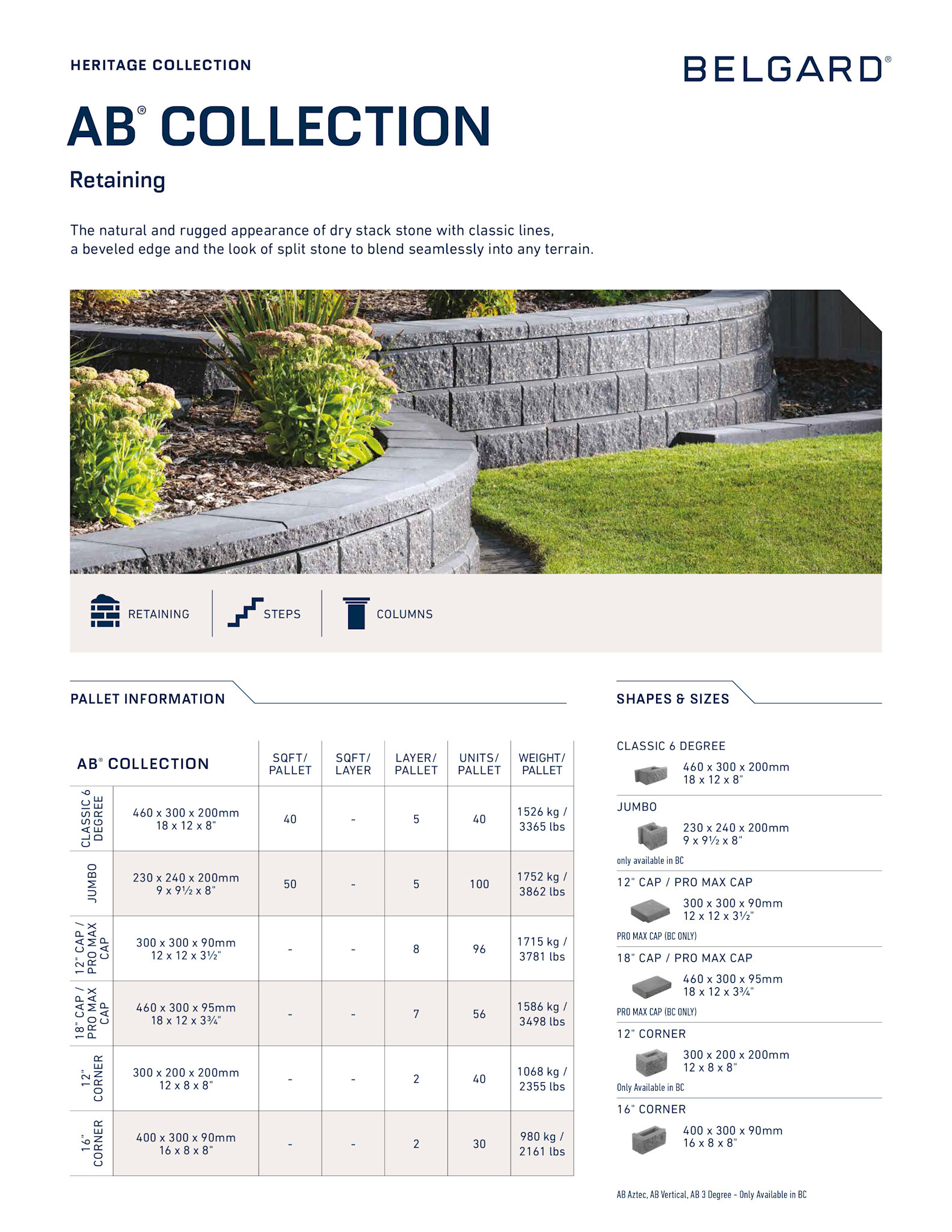 Belgard AB 6˚ 12" Corner (12 x 8 x 8 - LxDxH) - Livingstone Outdoor