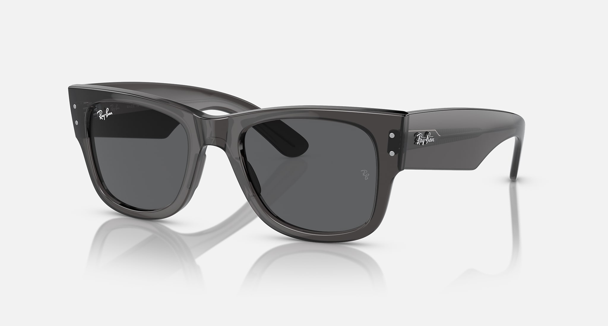 Ray Ban Mega Wayfarer Transparent Black / Dark Grey Orb0840