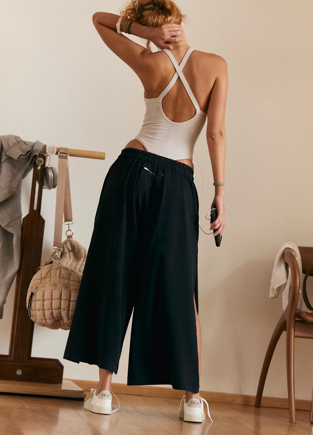 Free People Hot Shot Slit Wide Leg Pants