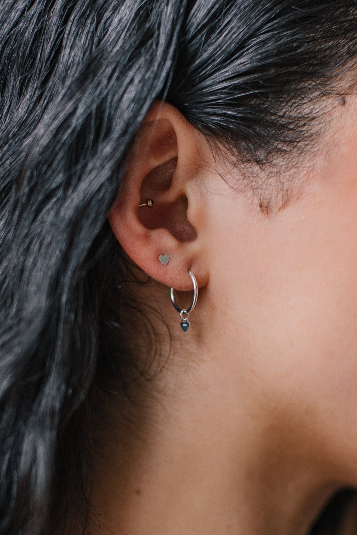 Loops Tiny Studs Silver