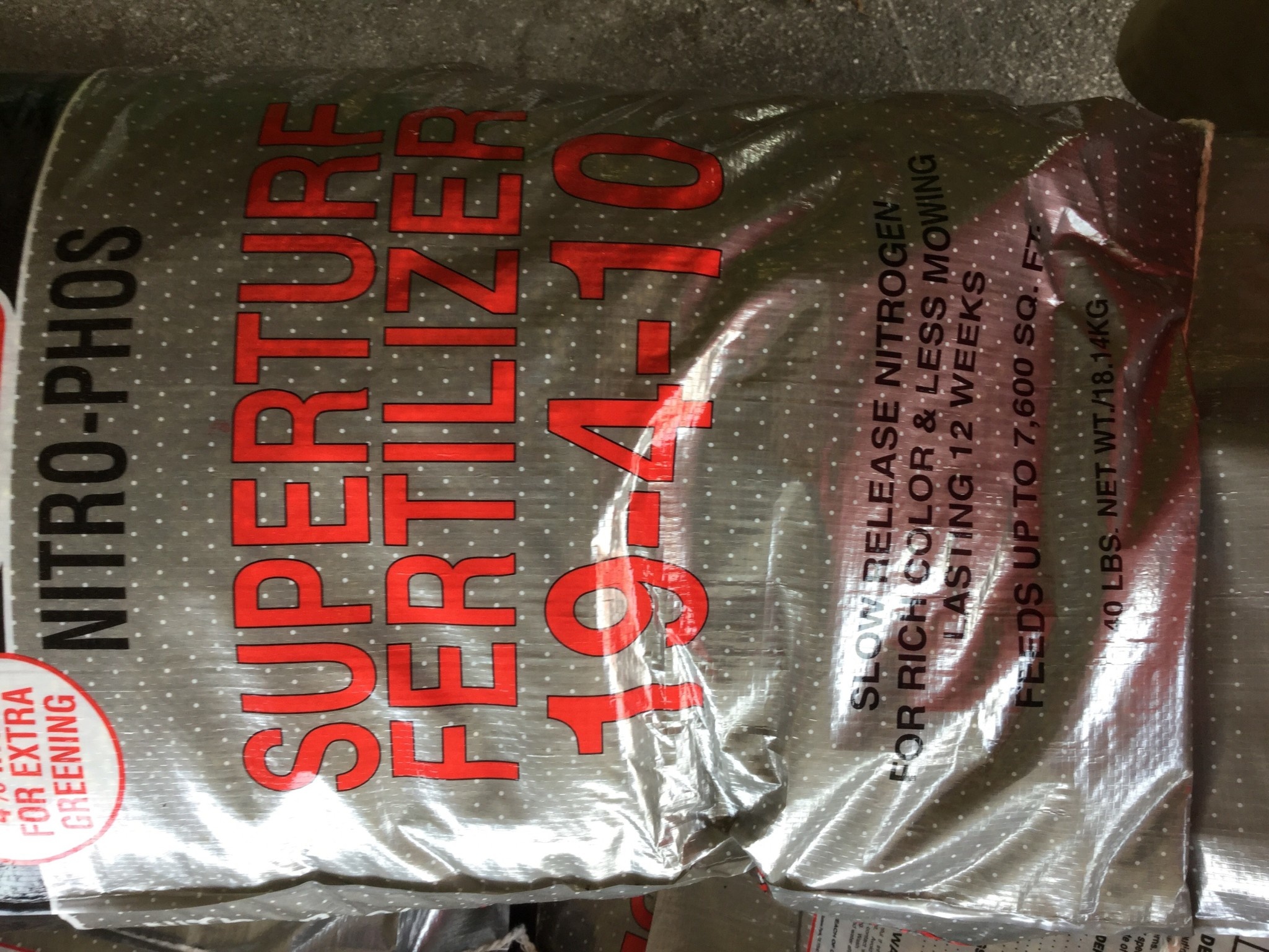 NITRO PHOS SUPERTURF LAWN FERTILIZER 40 LB.-GROWERS OUTLET WILLIS TX ...