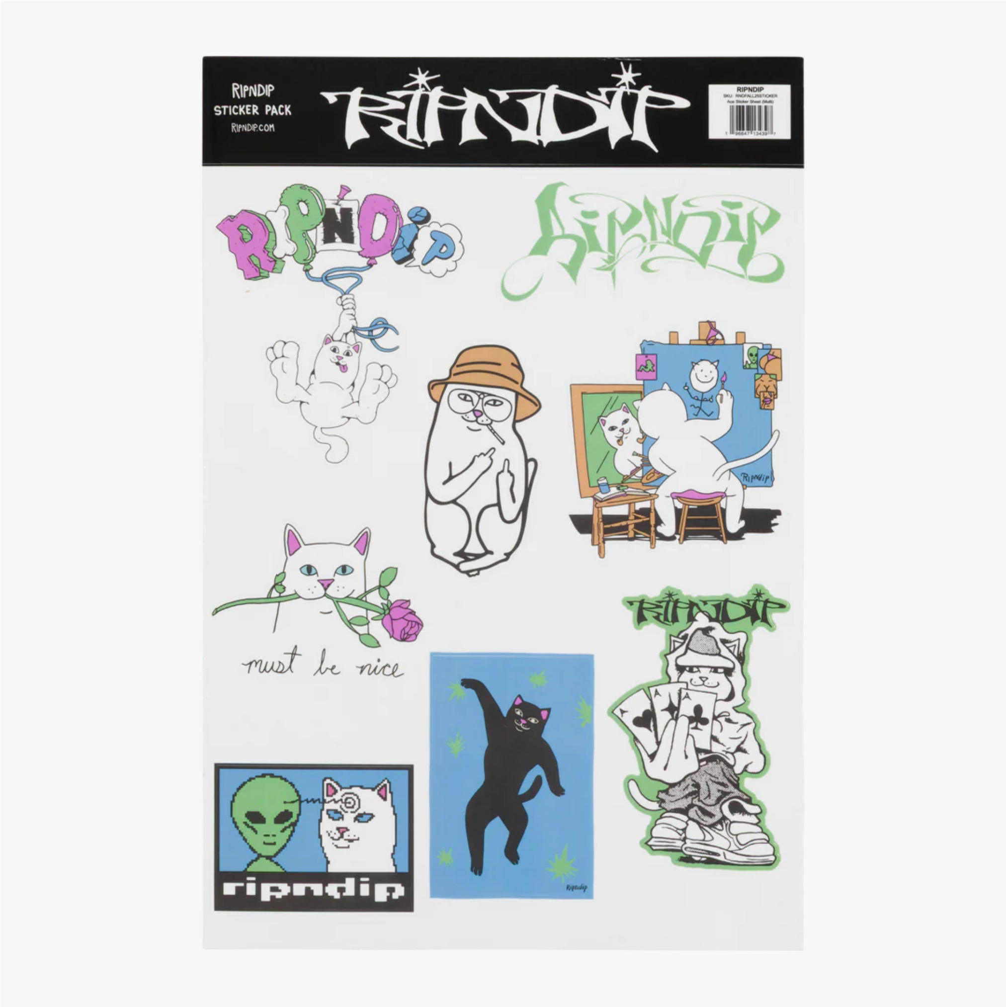 Ripndip STICKER SHEET ACE - Chemistry Clothing Company