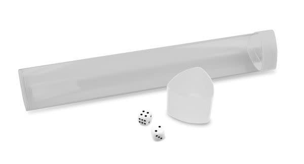BCW Playmat Tube & Dice Holder - White - Greg's Games