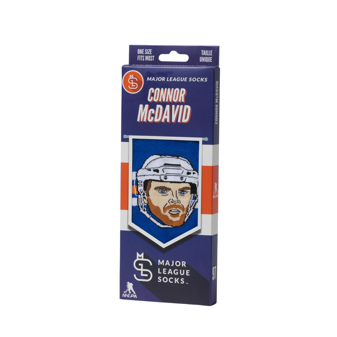 Major League Socks Connor McDavid Blue - Majer Hockey | Toronto's Best ...