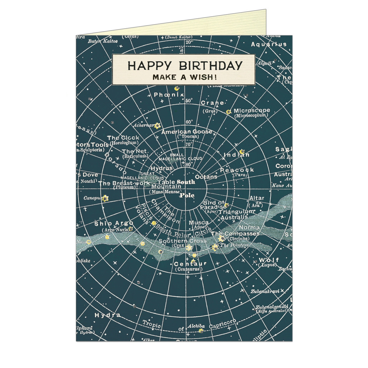 Happy Birthday Celestial Brittany Notecard - Copperfield's Gifts & Rarities