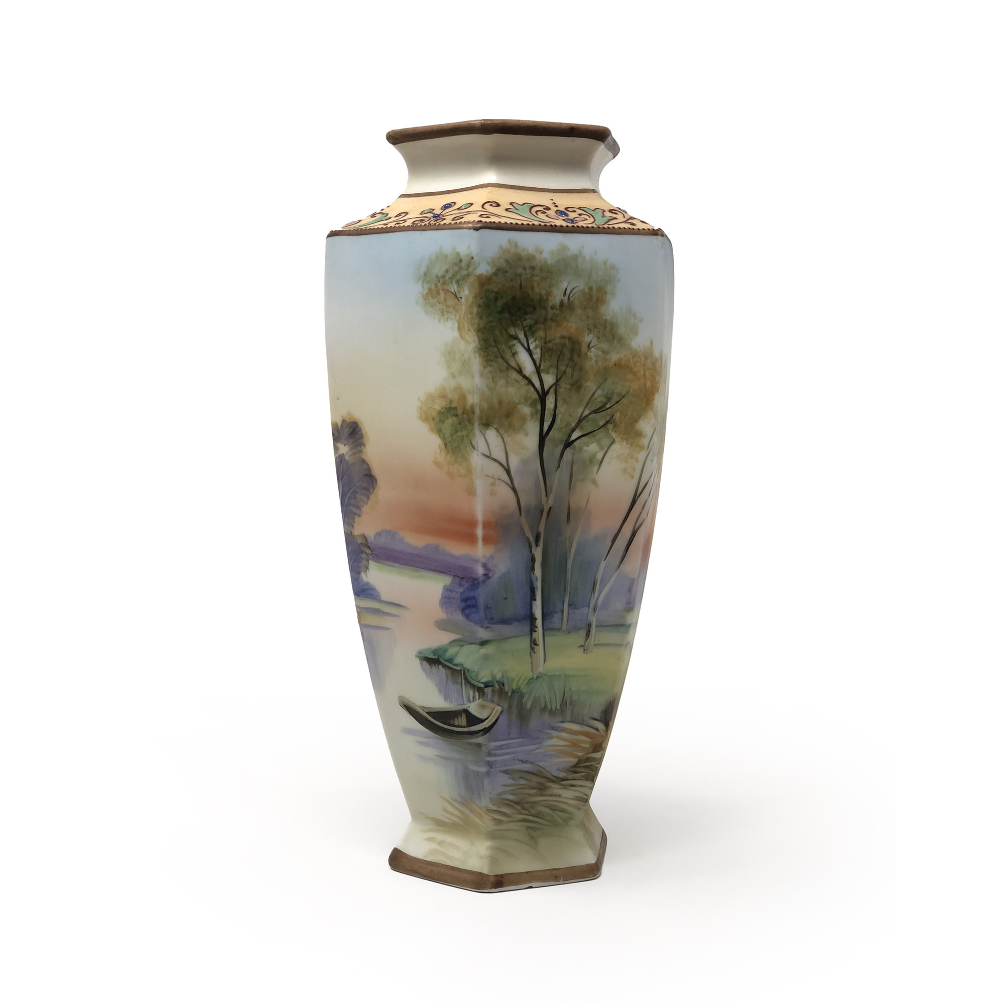 Vintage Nippon Porcelain Evening River Vase - Copperfield's Gifts ...