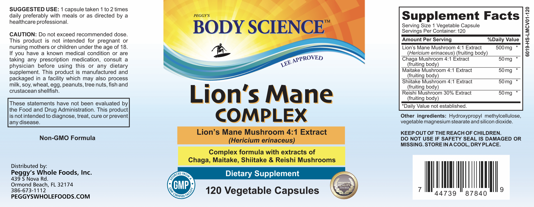 Body Science Lions Mane plus (120) - Peggy's Whole Foods