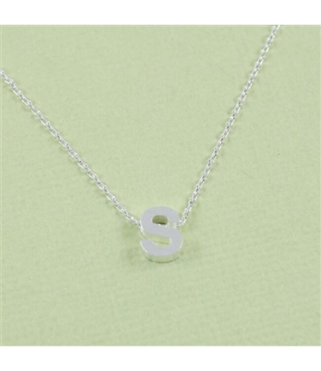 Cool & Interesting Block Initial S Necklace - Her Hide Out