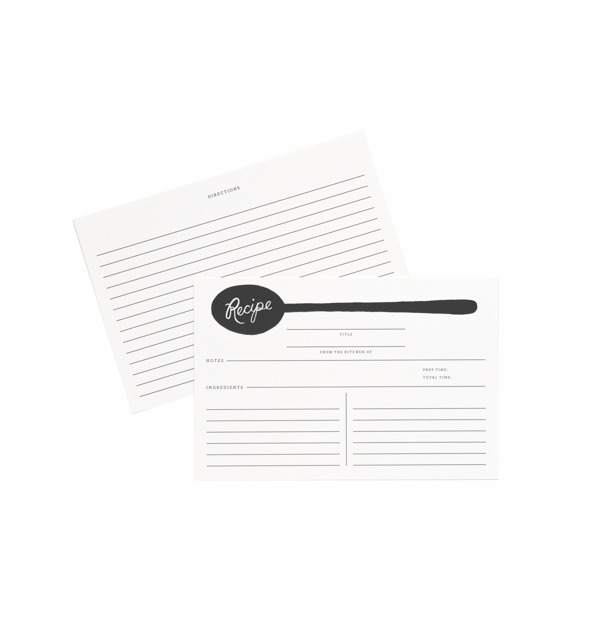 Rifle Paper Co. Recipe Cards in Charcoal Spoon - Her Hide Out