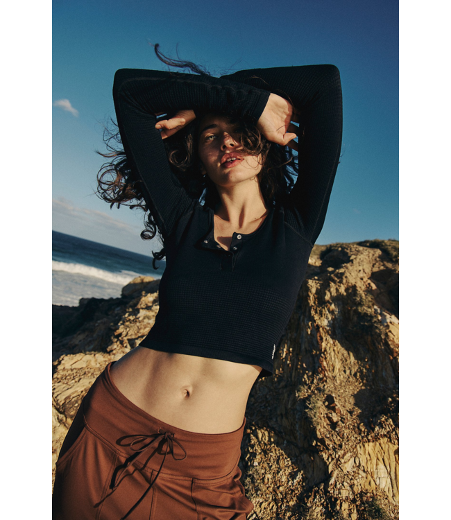 Free People Bail Out Long Sleeve Layer in Black - Her Hide Out