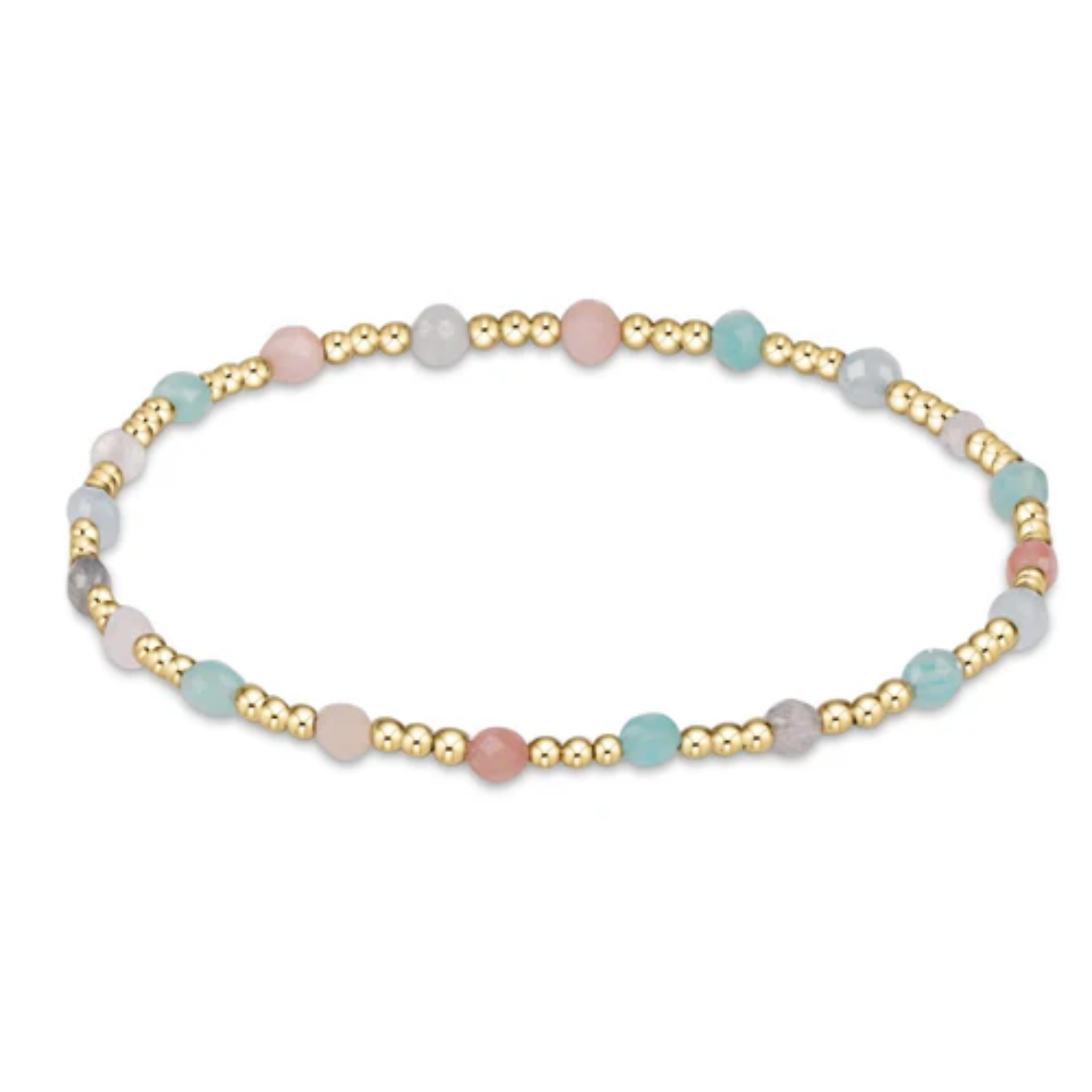 eNewton Classic Sincerity Pattern 3mm Bead Bracelet - Hot Mess/Gold ...