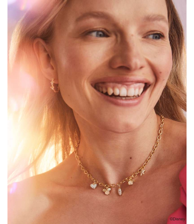 Disney x Kendra Scott Gold Mickey Mouse and Minnie Mouse Charm Necklac ...