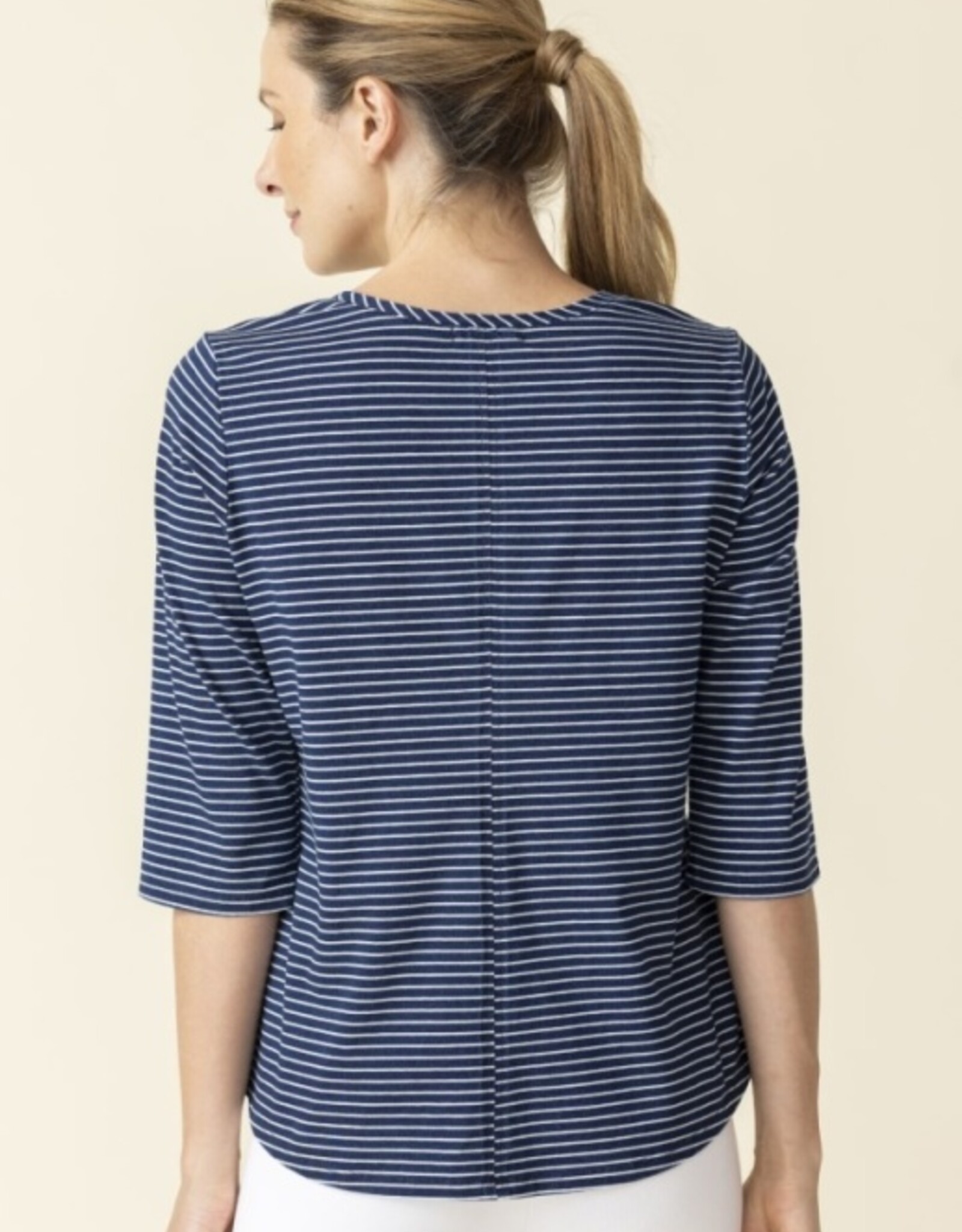 HAB 31415 Striped Shirt-Tail Tee - Kaly Clothing