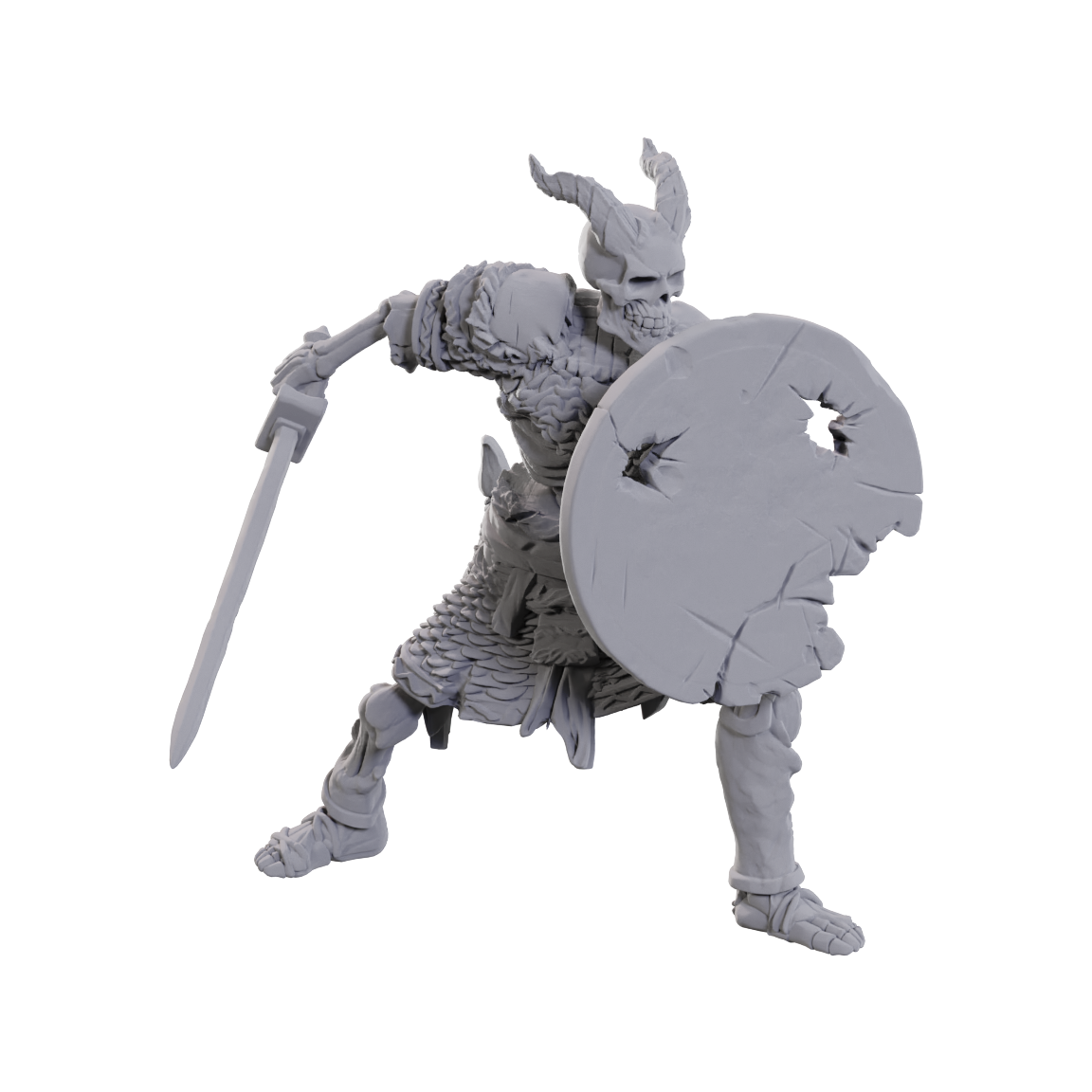 DND - UNPAINTED MINIS - WV23 - Tiefling Skeleton *pre | Tome 2