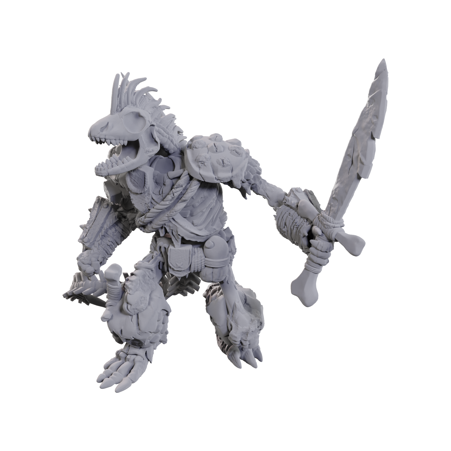 DND - UNPAINTED MINIS - WV23 - Lizardfolk Skeleton *pre | Tome 2