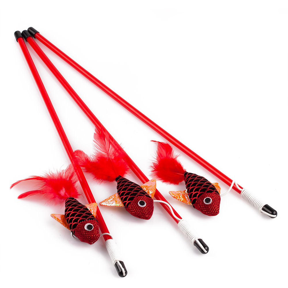 Cat Toy - Goldfish & Feather Teaser - Wilson’s Lifestyle Centre