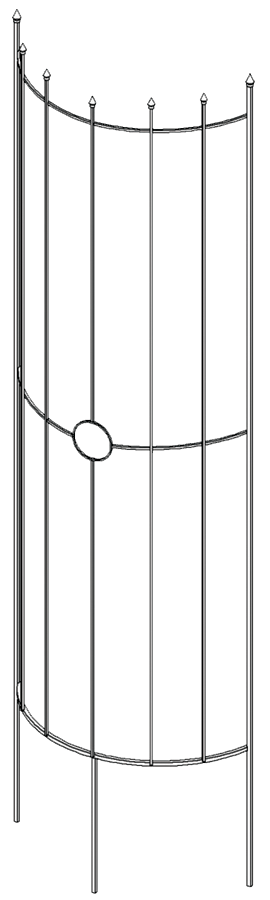 3D Arch Circle Trellis 72''x 20'' Black - Wilson’s Lifestyle Centre