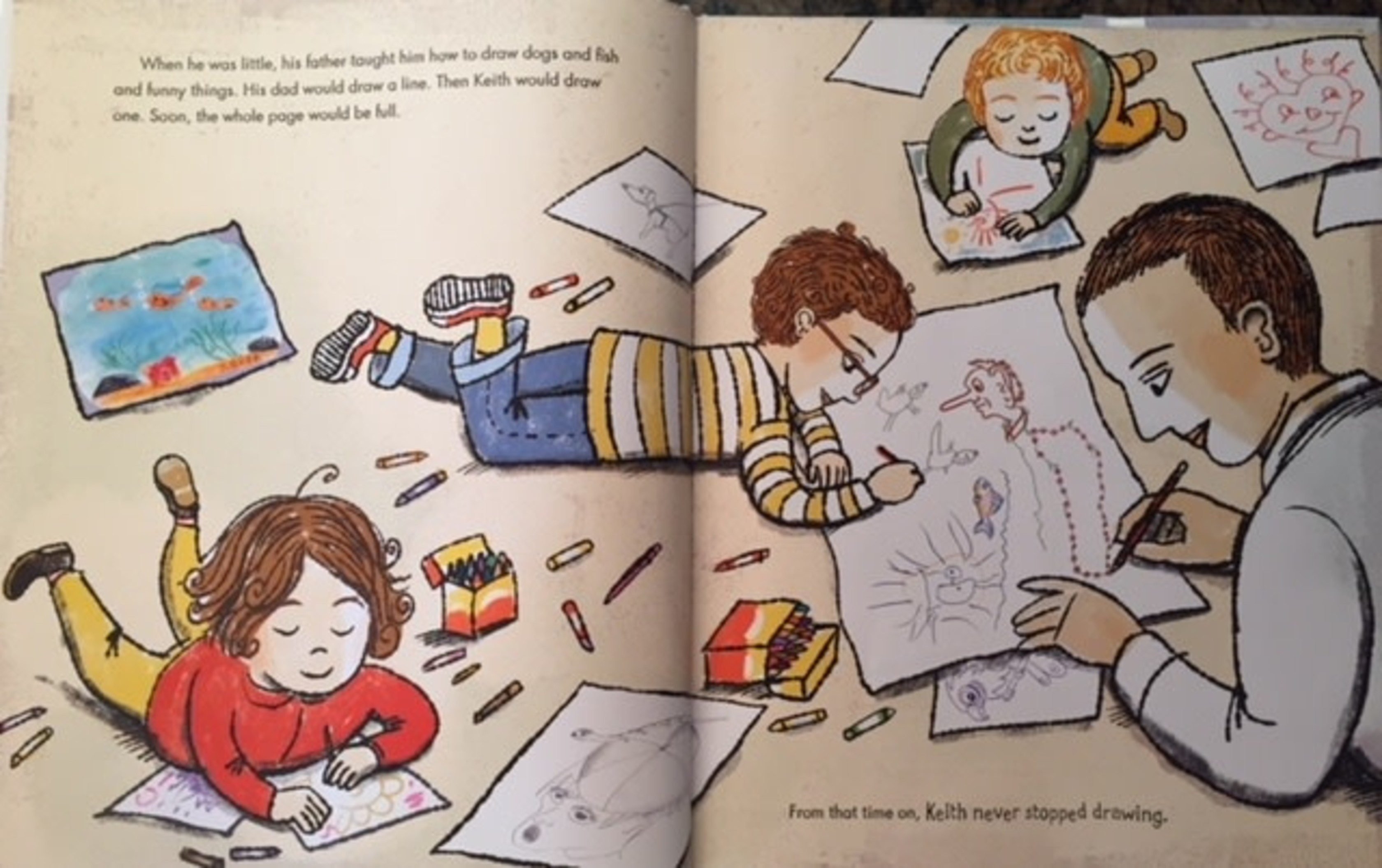 Keith Haring "The Boy Who Just Kept Drawing" By Keith Haring - Palm ...