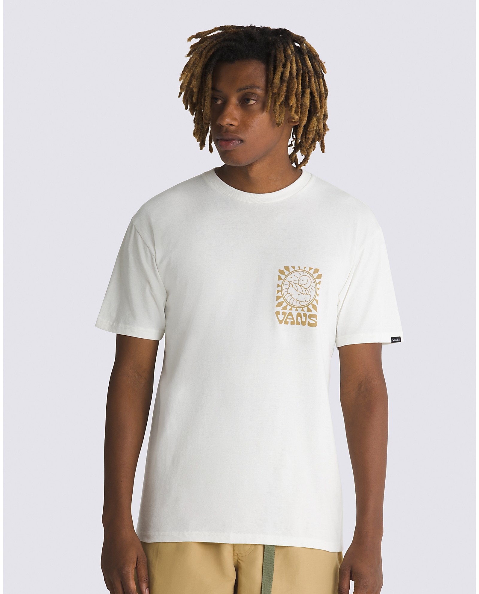Vans Sun And Surf T Shirt Marshmallow Palm Isle Skate Shop