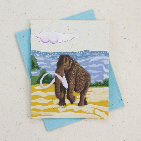 Wooly Mammoth Natural Greeting Card - Villages Calgary