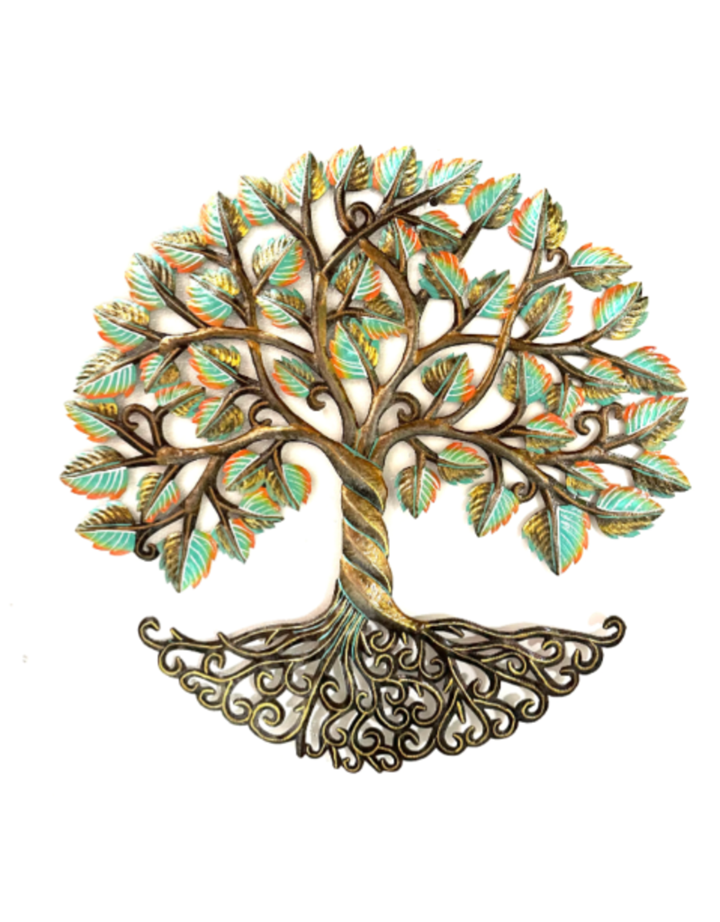 Gold Patina Tree of Life Wall Art 15" - Villages Calgary
