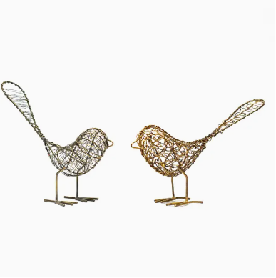 Antique Wrapped Wire Birds - Villages Calgary
