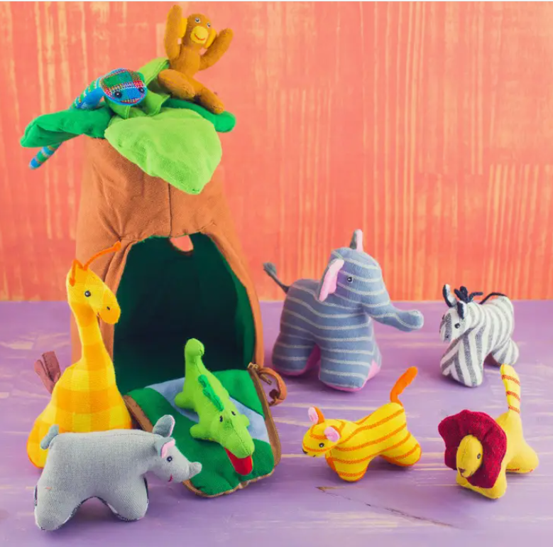 Organic Cotton Playhouse Jungle Animals - Villages Calgary