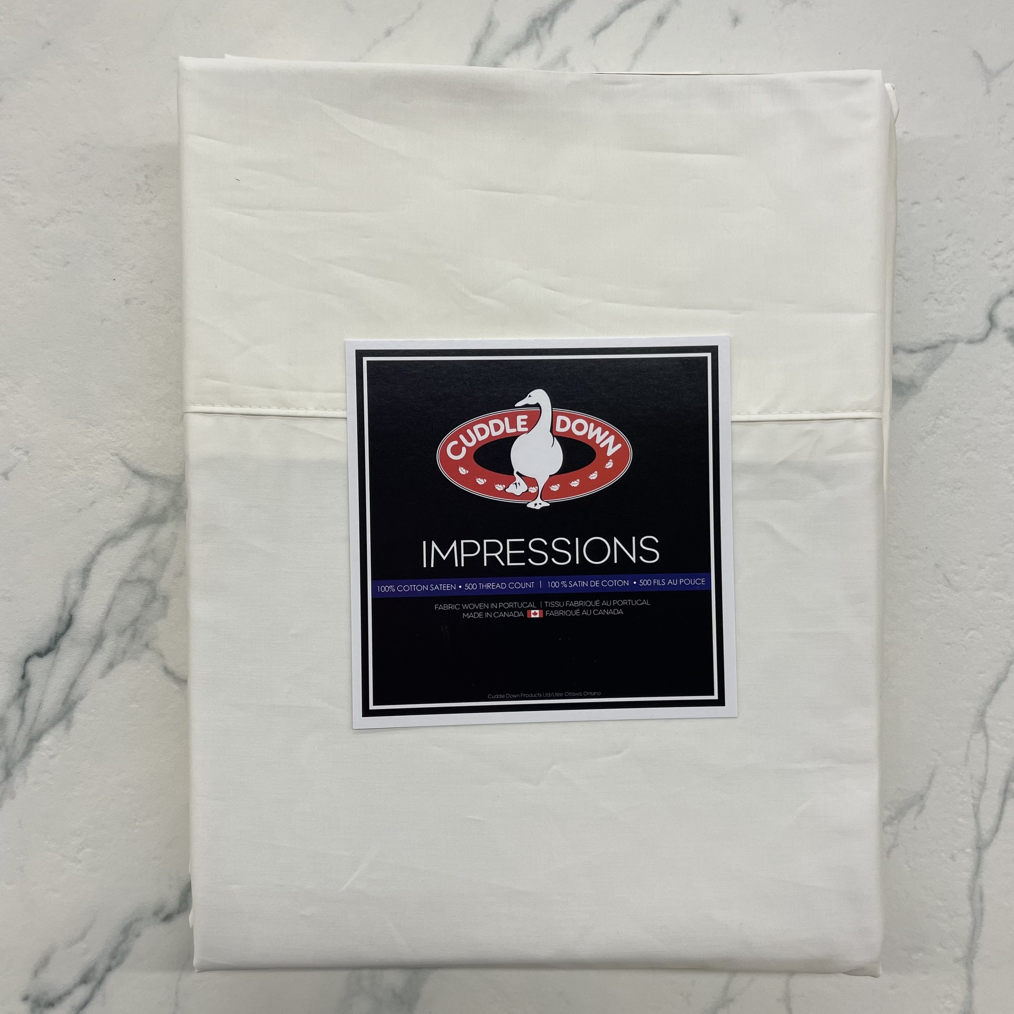 Sheets Cuddledown Impressions 500 Queen Fitted Ecru ( 13 ) - Design Therapy Inc.