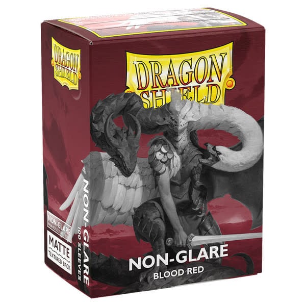Dragon Shield Non-Glare: Matte: Blood Red (100) - Just Games