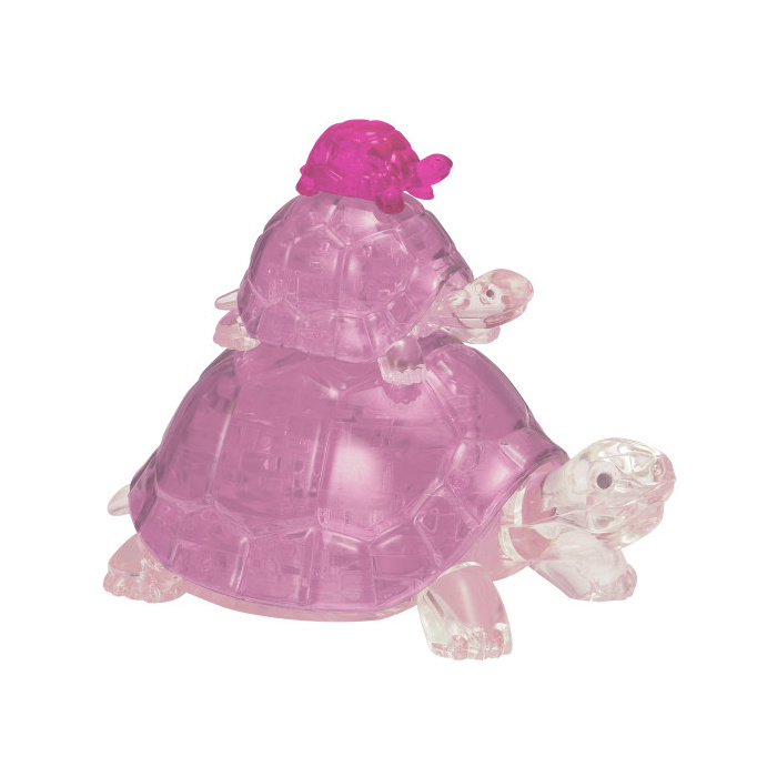Puzzle: 3D Crystal: Turtles (Pink) - Black Diamond Games