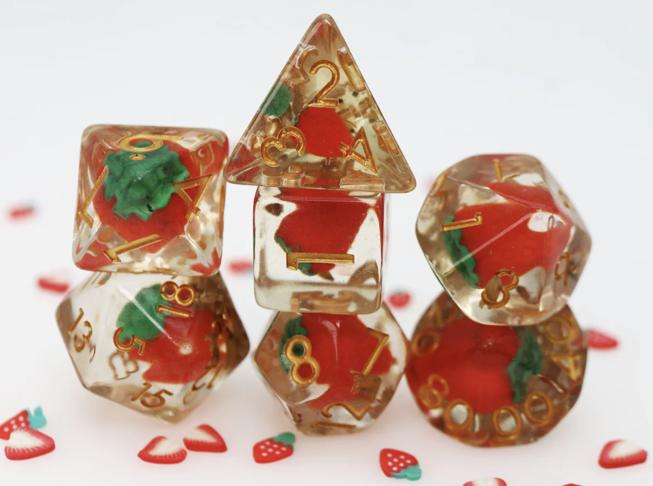 Wild Strawberries RPG Dice Set - Black Diamond Games