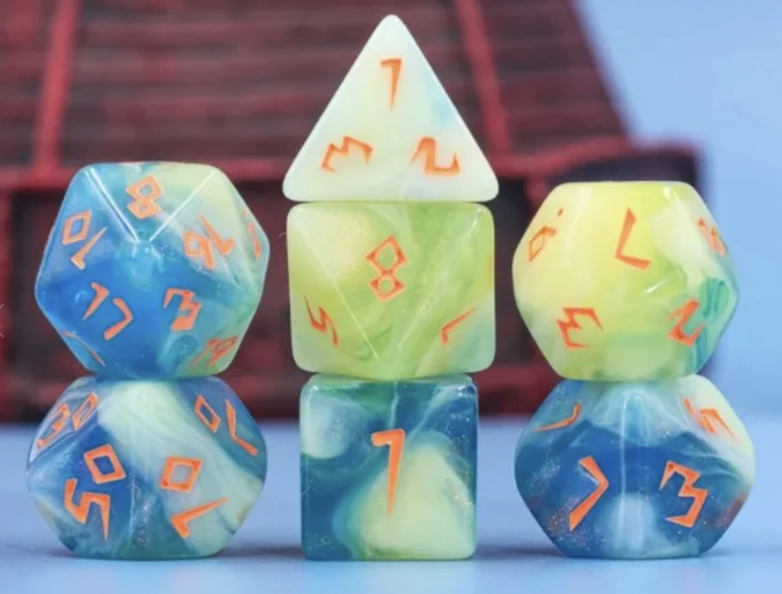 Scratched Clouds RPG Dice Set - Black Diamond Games