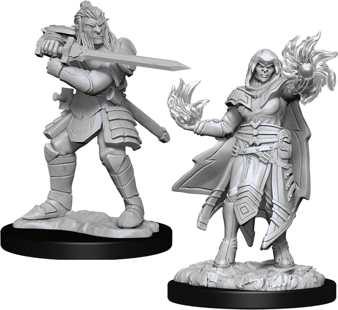 WizKids D&D NMU: W15 Hobgoblin Fighter Male & Wizard Female - Black ...