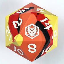 d20 55mm Chonk (Silicone): Fire Ball - Black Diamond Games