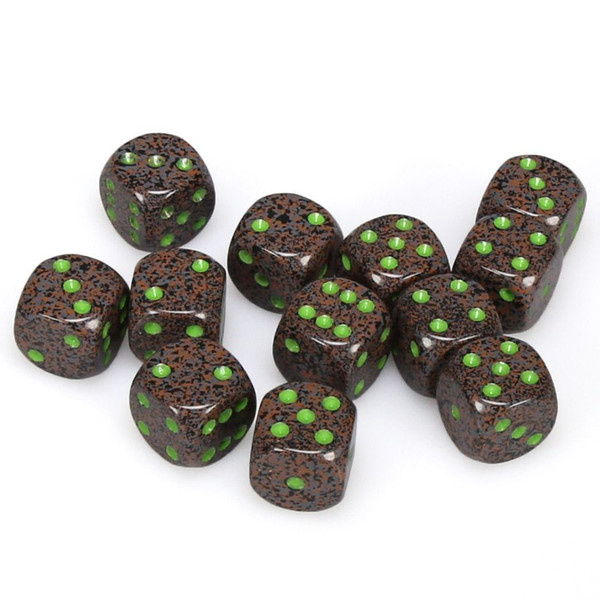 Chessex d6 Cube 16mm Speckled Earth (12) - Black Diamond Games