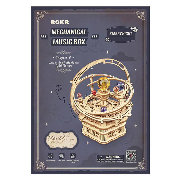 Starry Night Orrery Planetary Music Box - Black Diamond Games