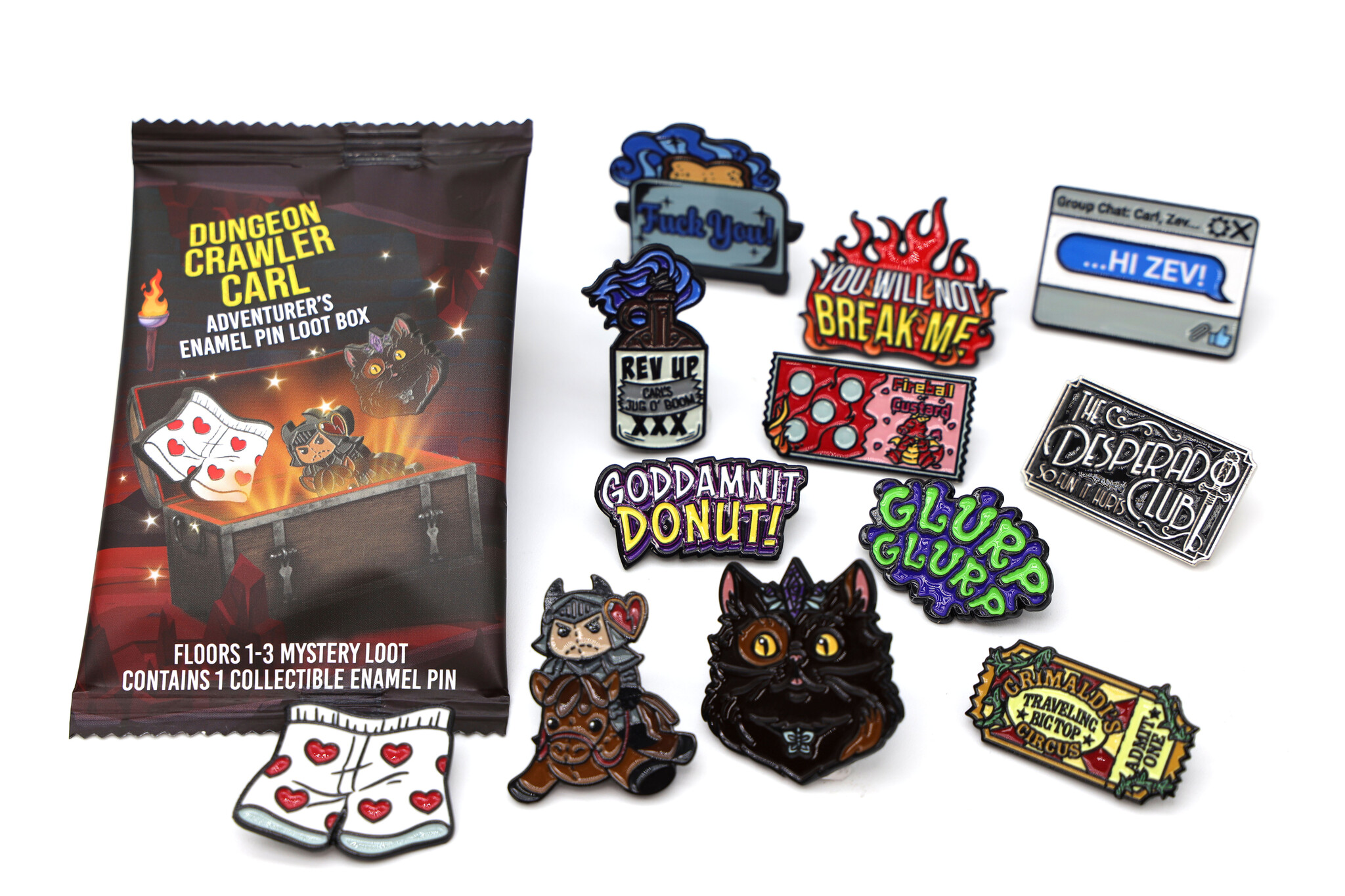 Foam Brain Dungeon Crawler Carl Adventurer's Pin Loot Box: Floors 1-3 ...