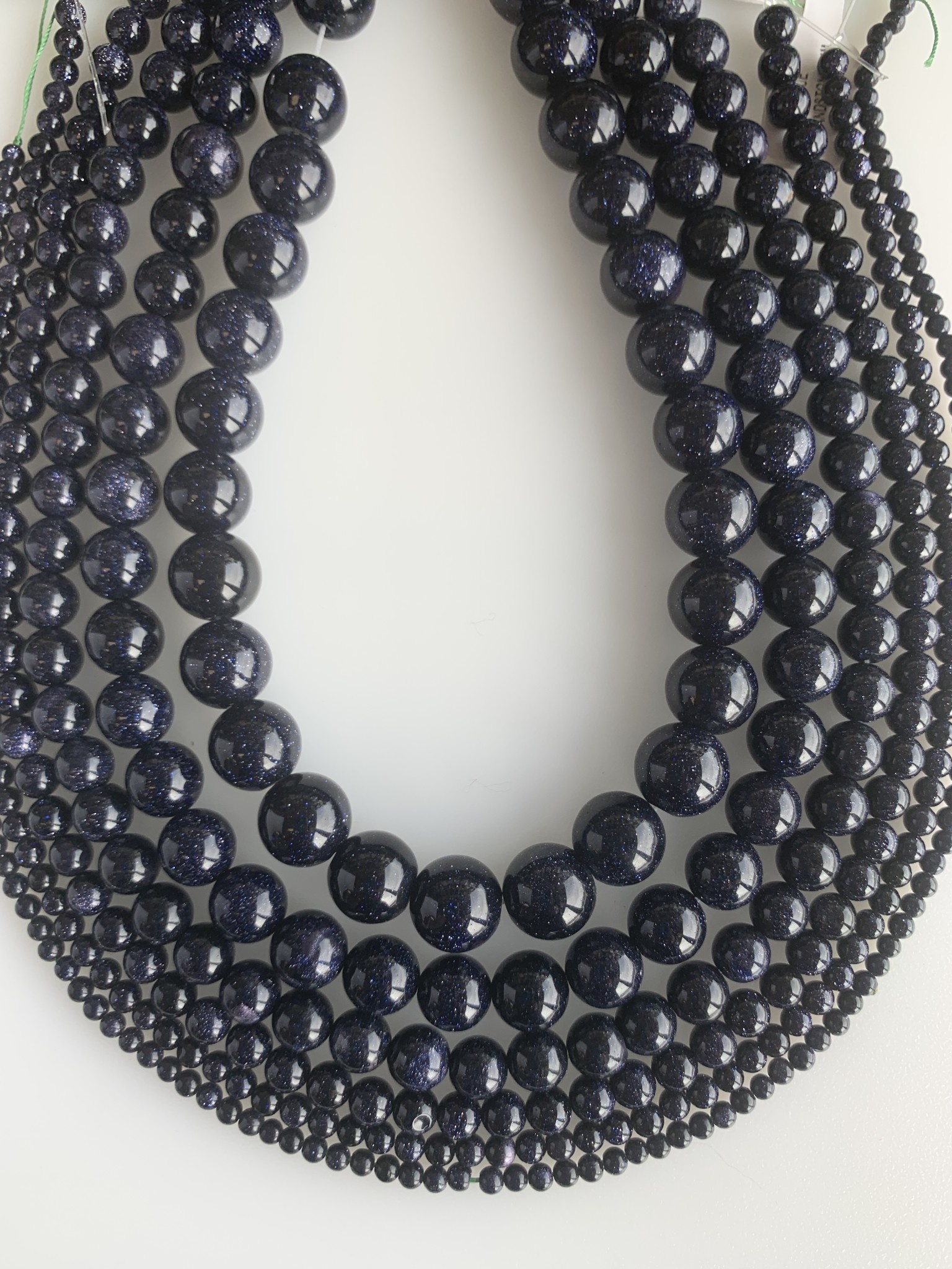 Bead World Blue Sand Stone 16" Strand - Bead World Incorporated