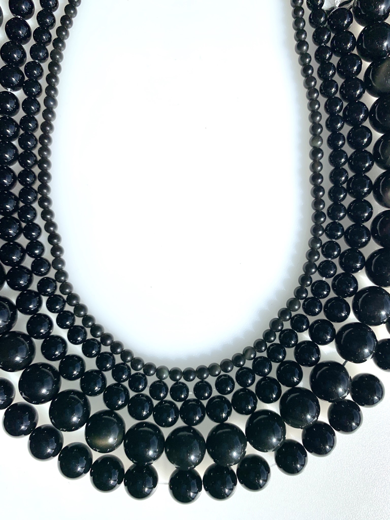 Bead World Black Agate 16" Strand - Bead World Incorporated